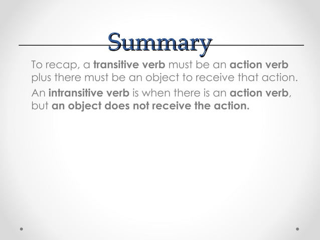 transitive and intransitive-verbs with examples ppt | PPT