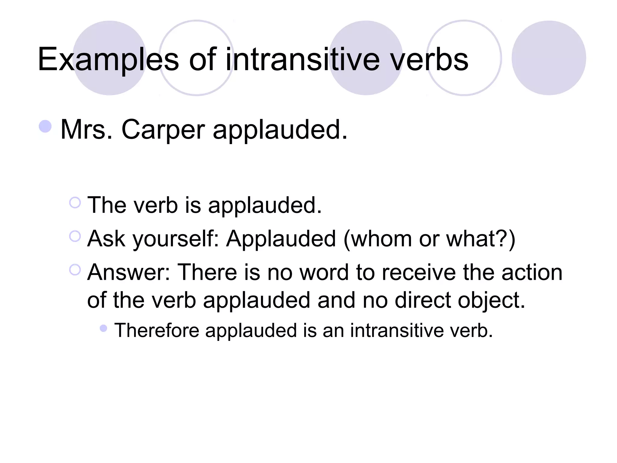 Transitive and intertransitive verbs | PPT | Programming Languages ...