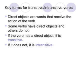 Transitive and intertransitive verbs | PPT | Programming Languages ...