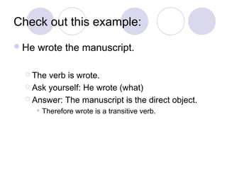 Transitive and intertransitive verbs | PPT | Programming Languages ...