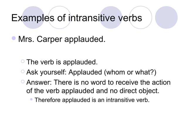 Transitive and intertransitive verbs | PPT | Programming Languages | Computing