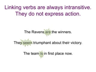 Transitive and intransitive verbs | PPTX