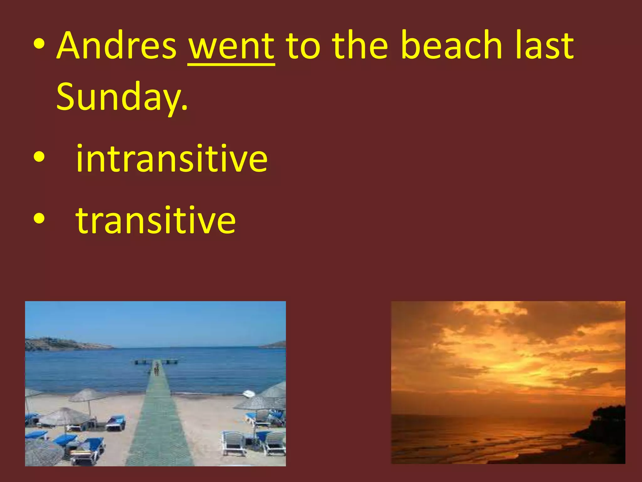 Transitive and intransitive verbs | PPTX