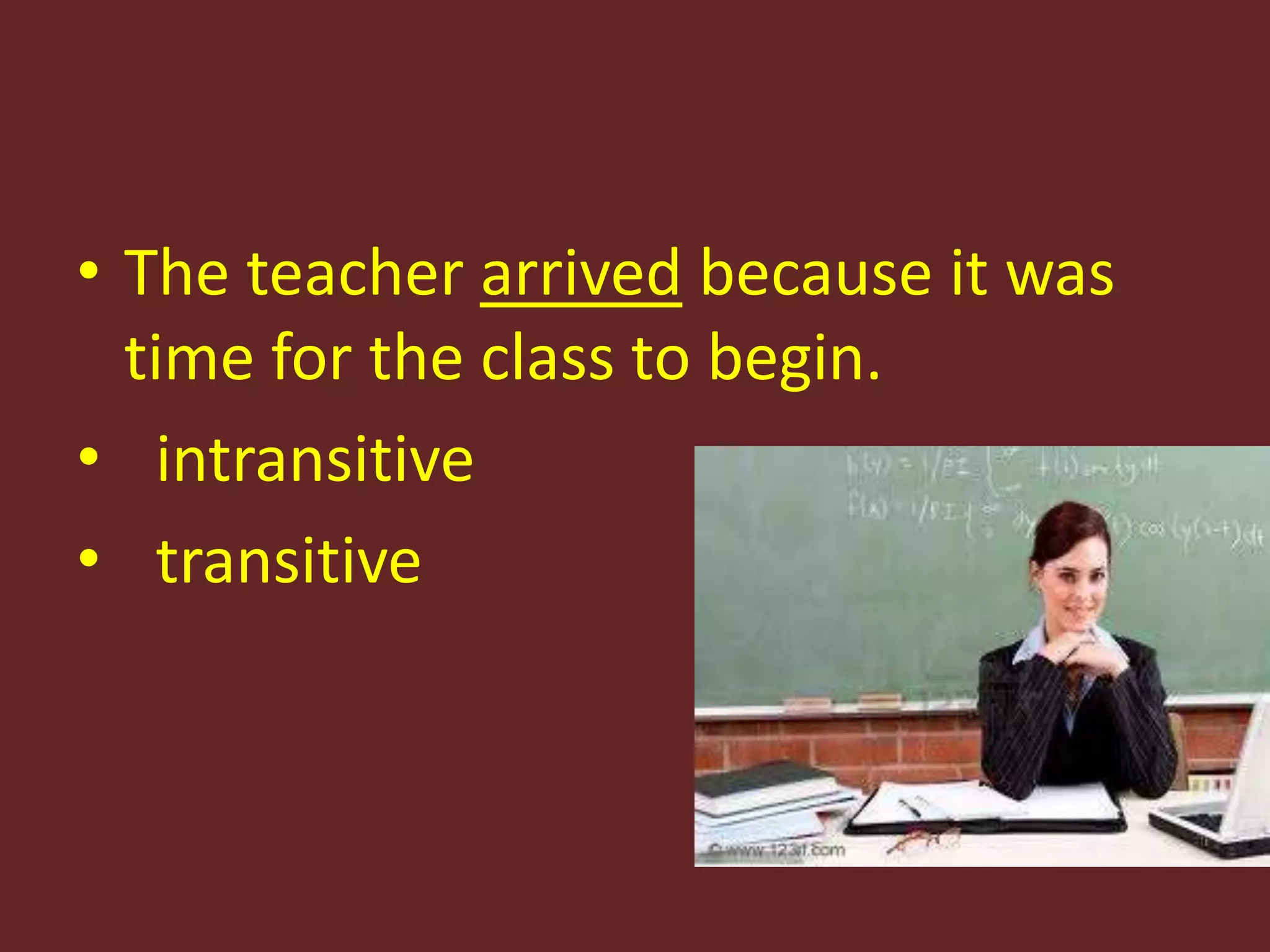 Transitive and intransitive verbs | PPTX