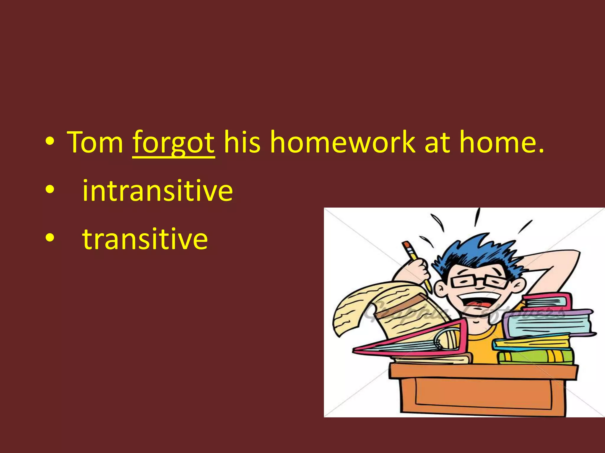 Transitive and intransitive verbs | PPTX