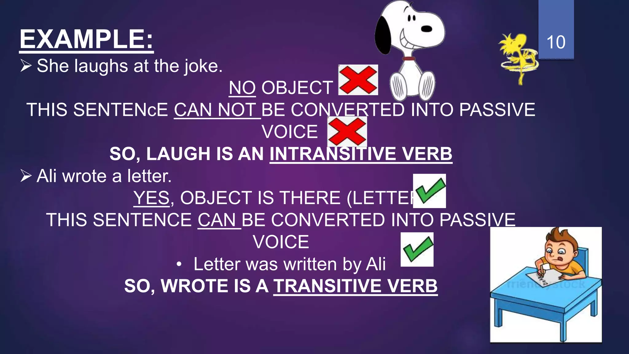 Transitive and intransitive verbs | PPTX