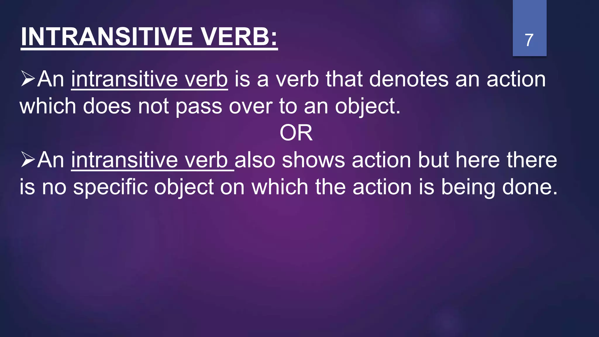 Transitive and intransitive verbs | PPTX
