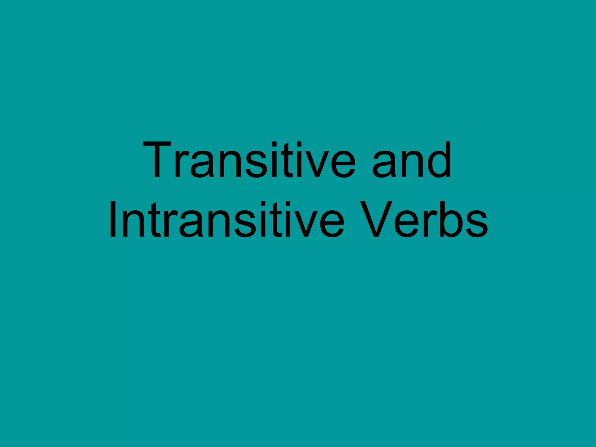 How to learn transitive and intransitive verb | PPT