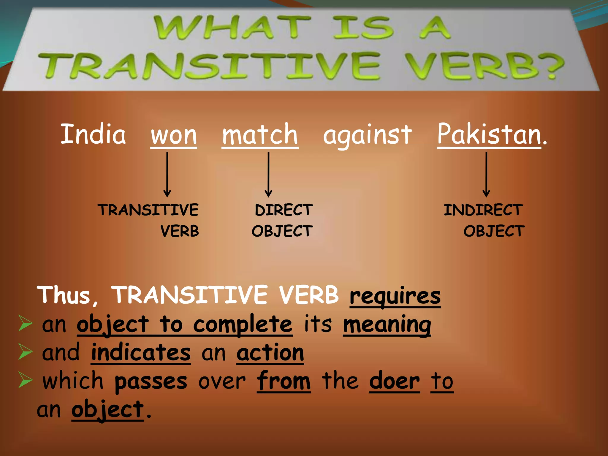 Verbs - Transitive and Intransitive,Linking and Finite ,Non-Finite ...