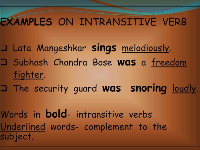Verbs - Transitive and Intransitive,Linking and Finite ,Non-Finite ...