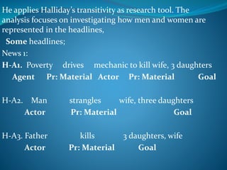 Transitivity Analysis | PPTX