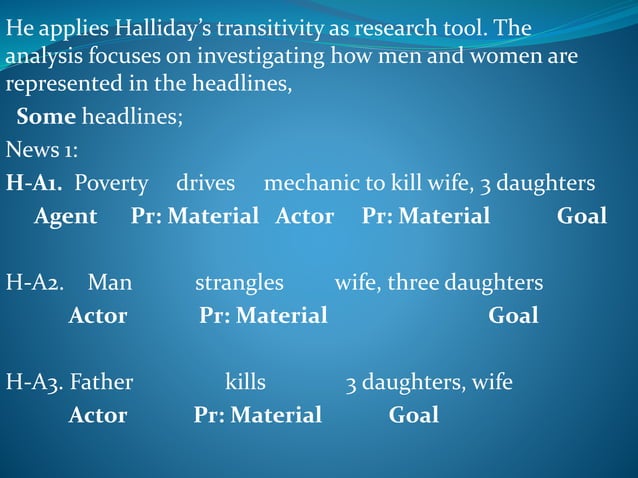 Transitivity Analysis | PPTX
