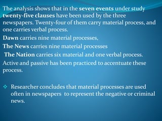 Transitivity Analysis | PPTX