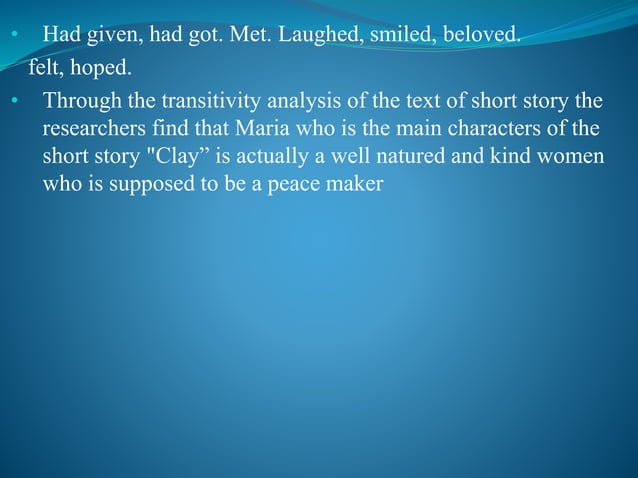 Transitivity Analysis | PPTX