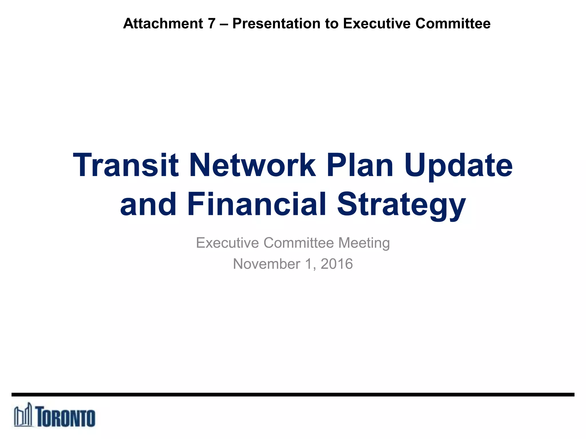 Transit Network Plan Update and Financial Strategy | PPTX | Rail Travel ...