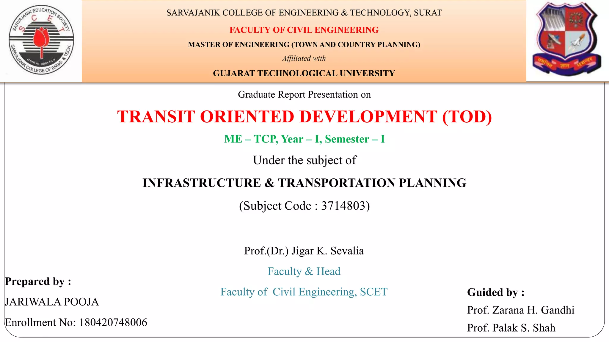 Transit oriented development | PPTX