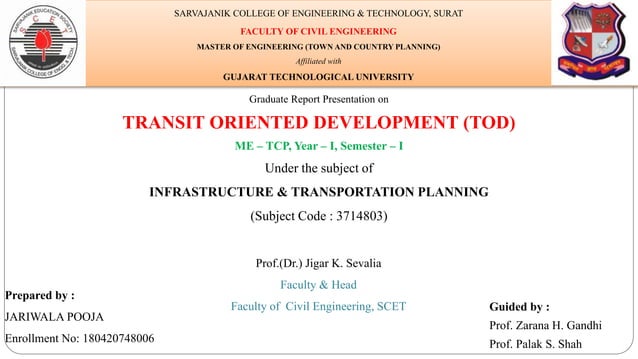 Transit oriented development | PPTX