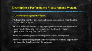 Transit performance measurement system | PPTX | Human Resources | Business