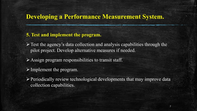 Transit performance measurement system | PPTX | Human Resources | Business