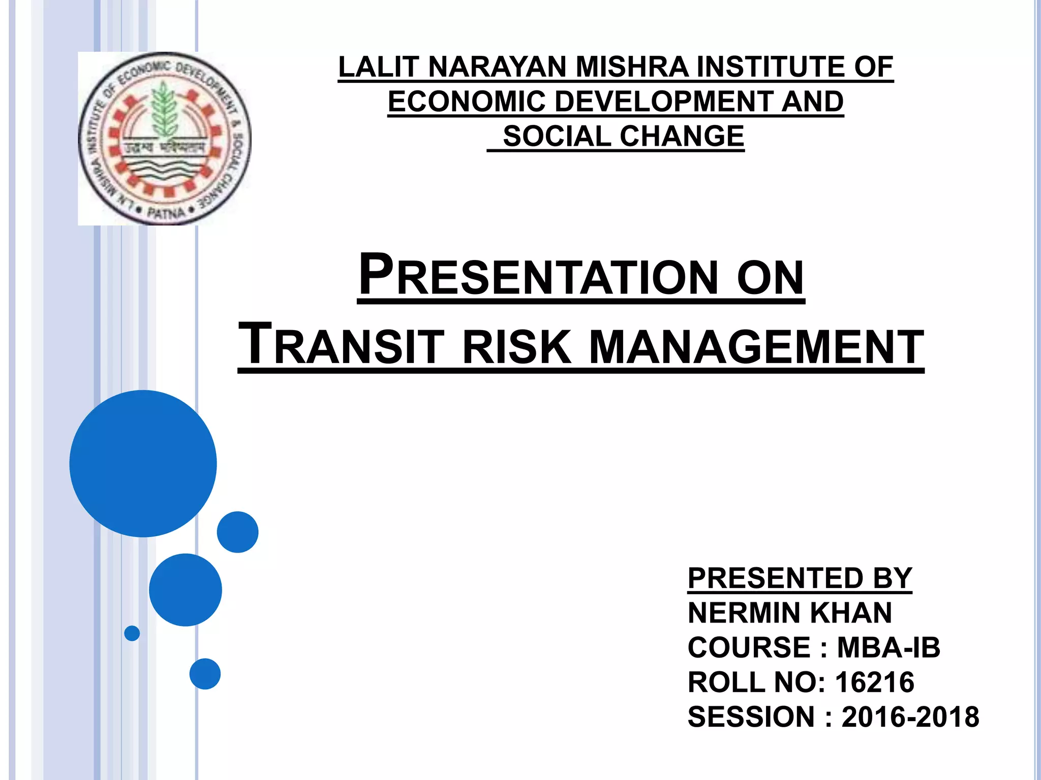 Transit risk management | PPTX