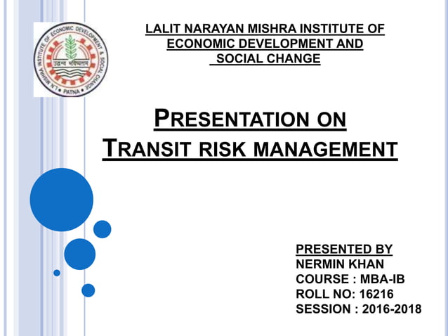 Transit risk management | PPTX