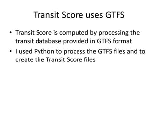 Transit score for israel v1 | PDF