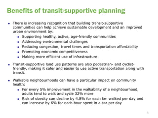 Transit supportive guidelines overview | PDF | Rail Travel | Travel Type