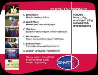 Transit Tv | PDF | Rail Travel | Travel Type