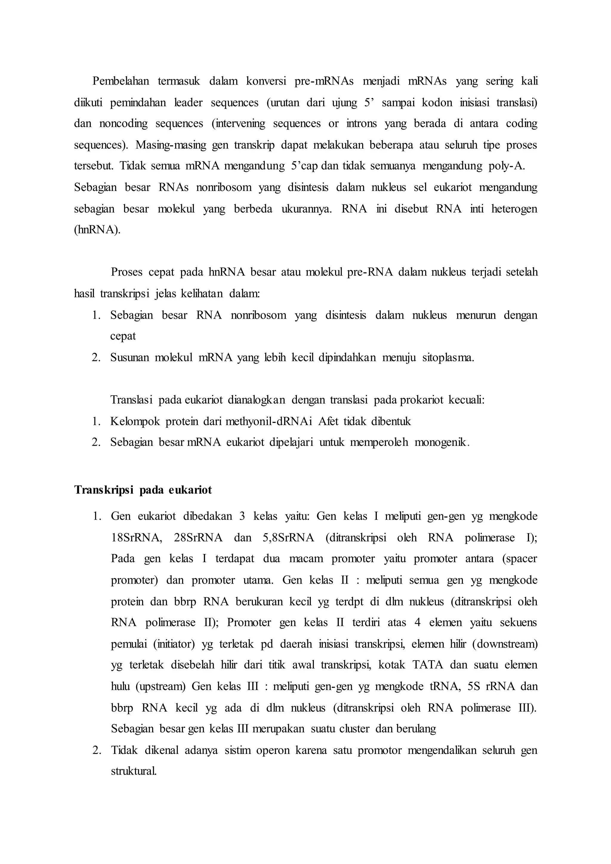 Transkripsi eukariot-prokariot | DOCX