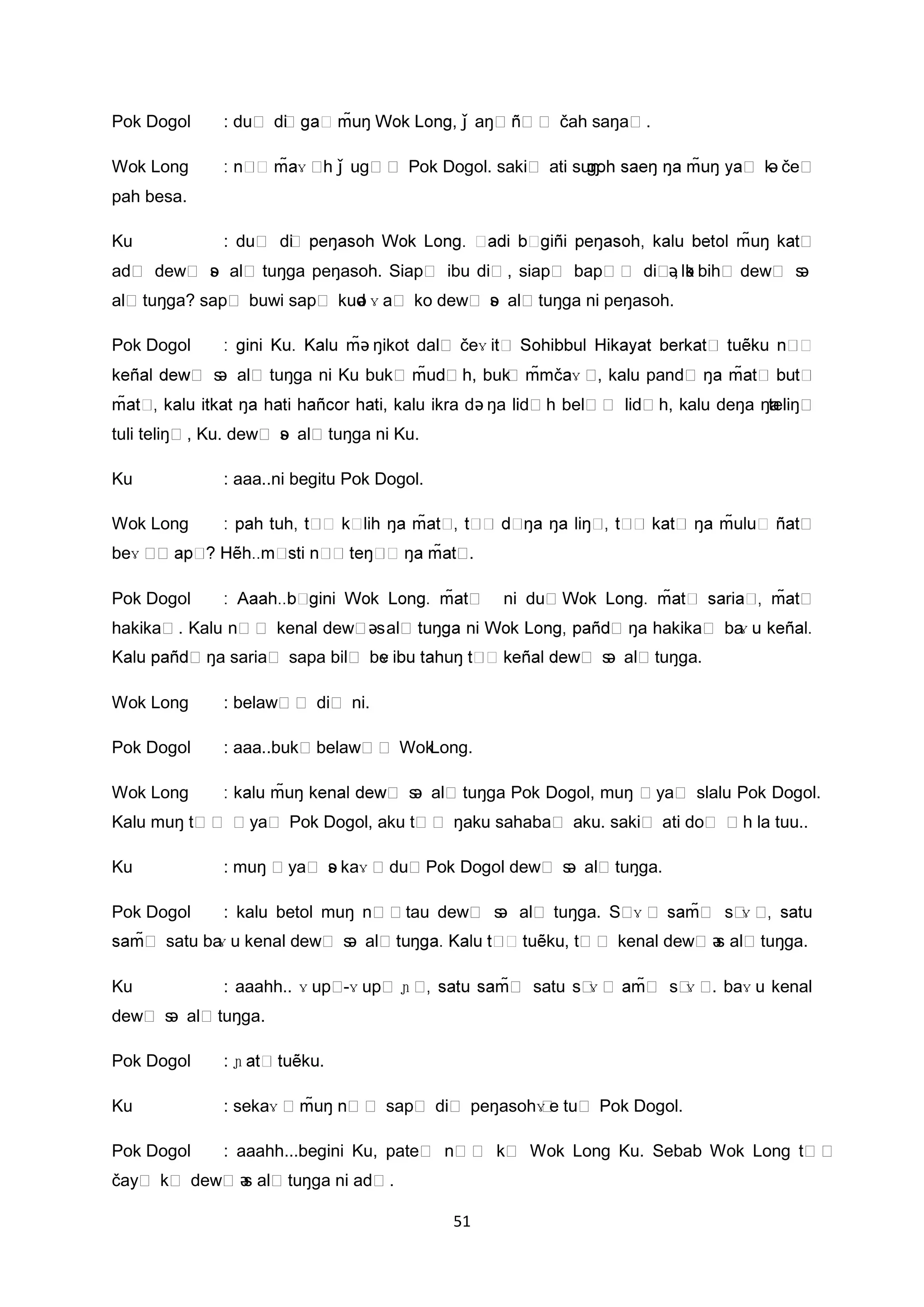 Transkripsi dialek | DOCX