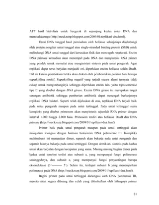 Transkripsi, translasi dan replikasi | DOC