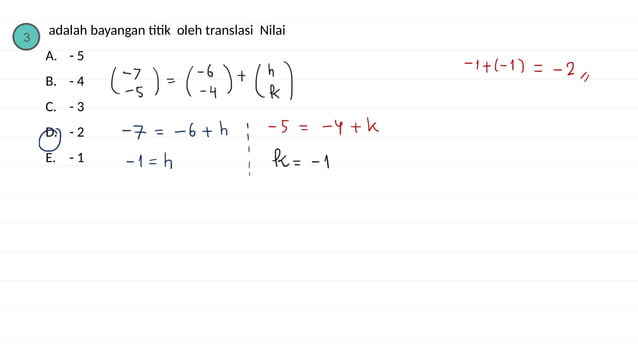 salah satu transformasi geometri yaitu translasi | PPTX