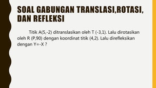 Translasi, rotasi, refleksi | PPTX