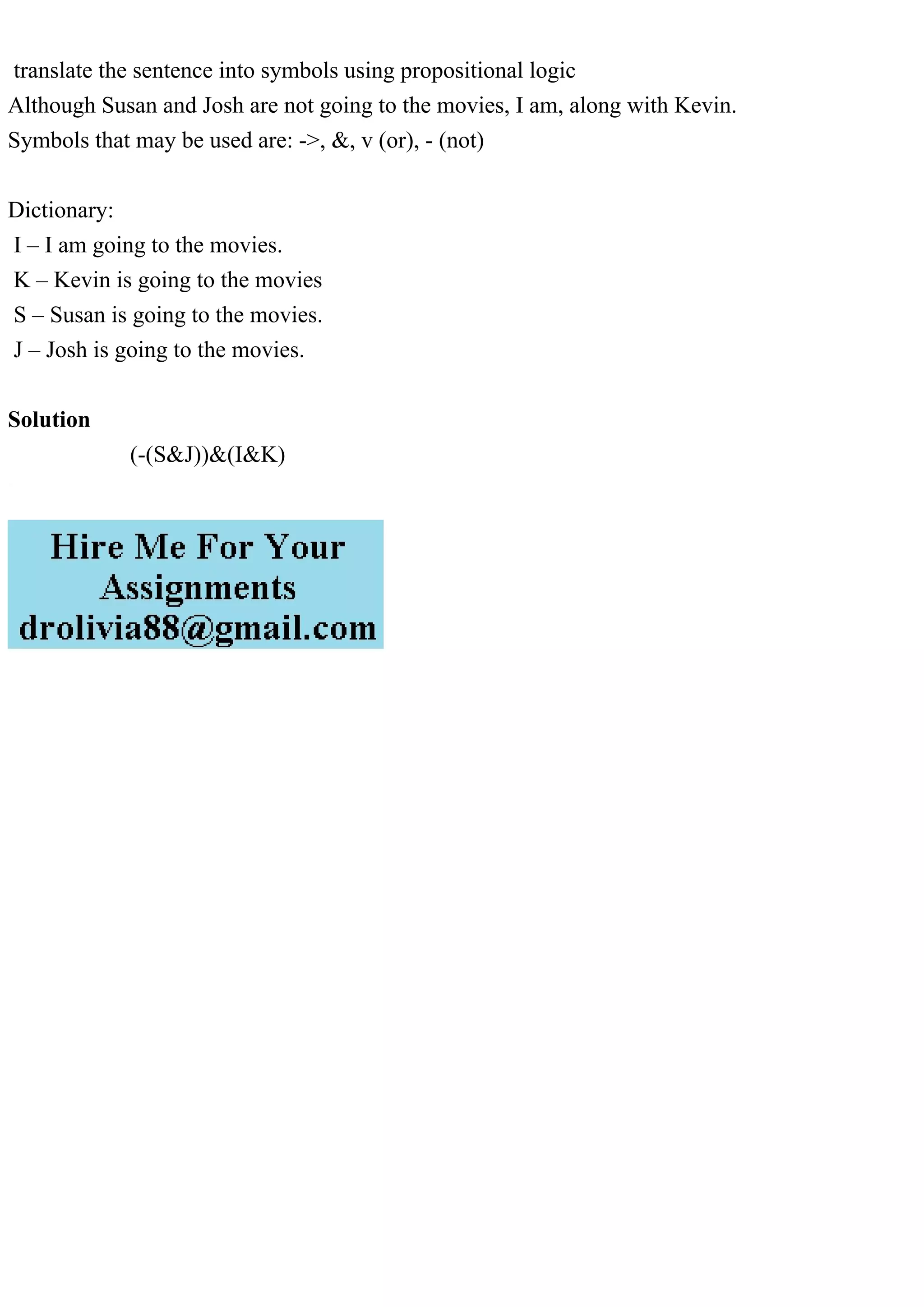 translate the sentence into symbols using propositional logicAlth.pdf ...