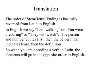Translate verbs | PPTX