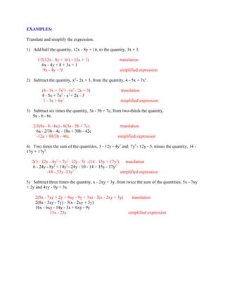 Translate word sentences_into_algebraic_expressions | PDF