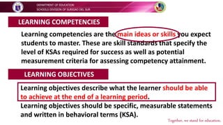 Translating competencies to objectives | PPTX