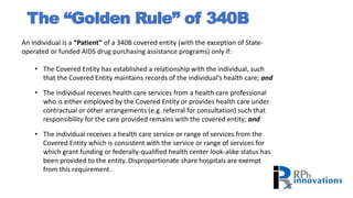 Translating compliance requirements into action items 340B | PPT