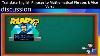 Translating English Phrase to Mathematical Phrase.pptx