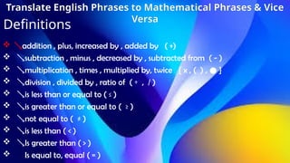 Translating English Phrase to Mathematical Phrase.pptx