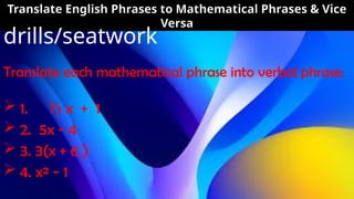 Translating English Phrase to Mathematical Phrase.pptx