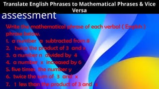 Translating English Phrase to Mathematical Phrase.pptx