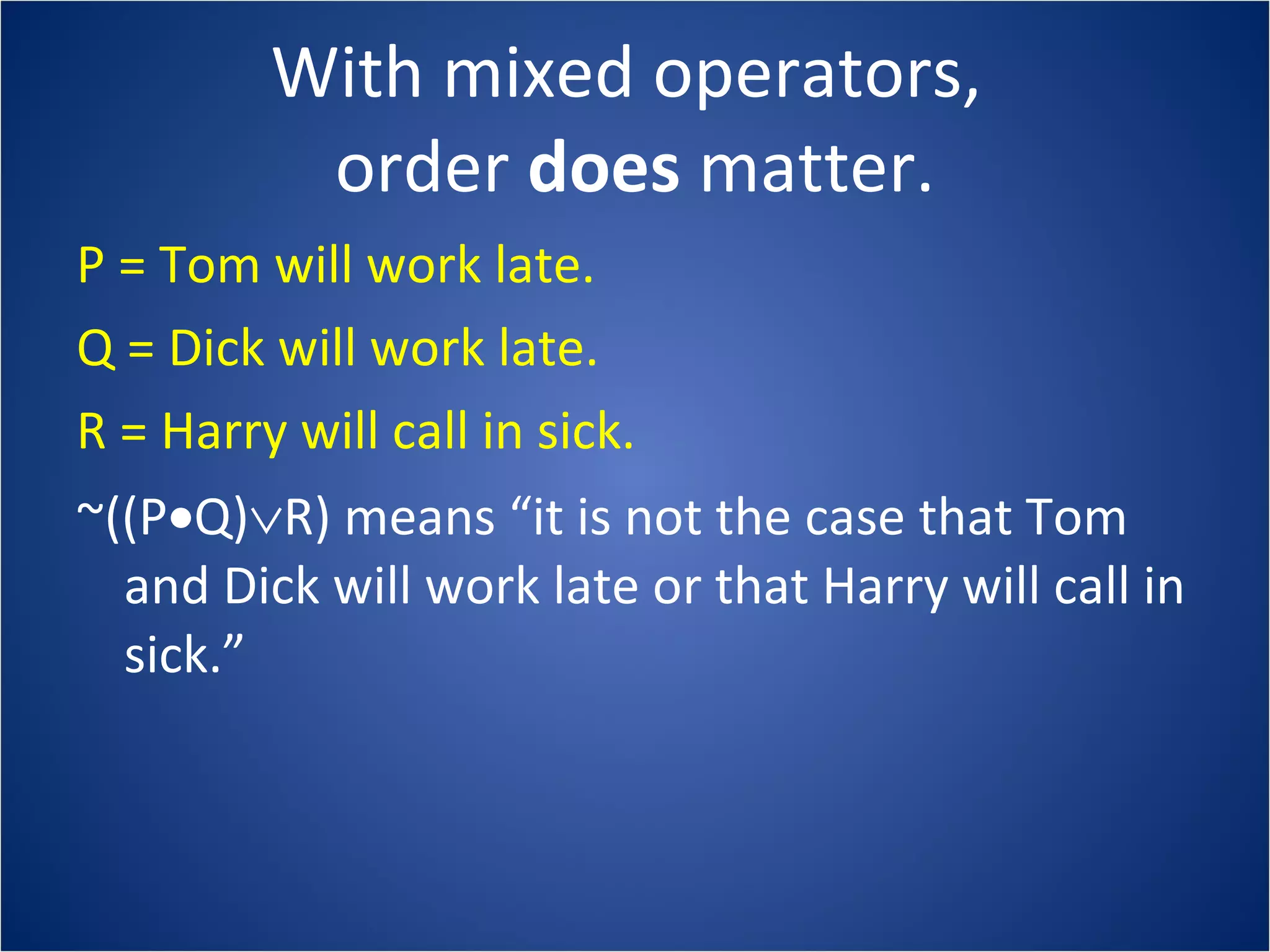 Translating English To Propositional Logic Ppt