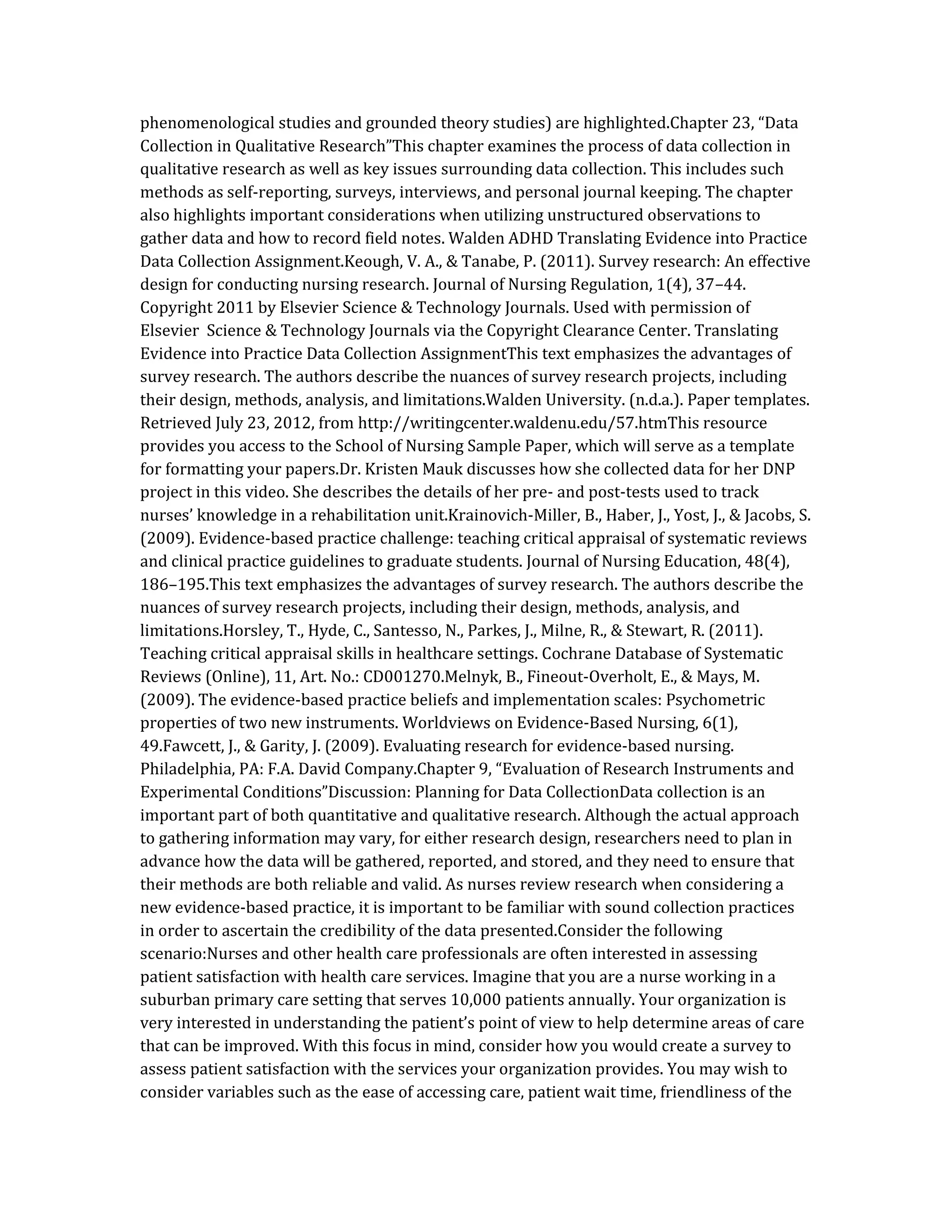 Translating Evidence into Practice Data Collection Assignment.pdf