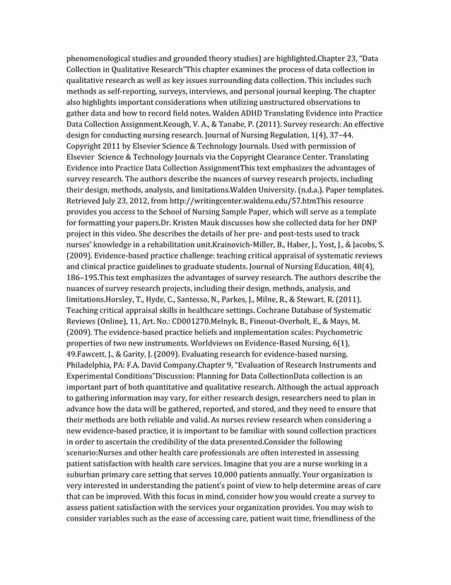 Translating Evidence into Practice Data Collection Assignment.pdf