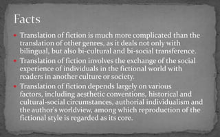 Translating Fiction | PPTX
