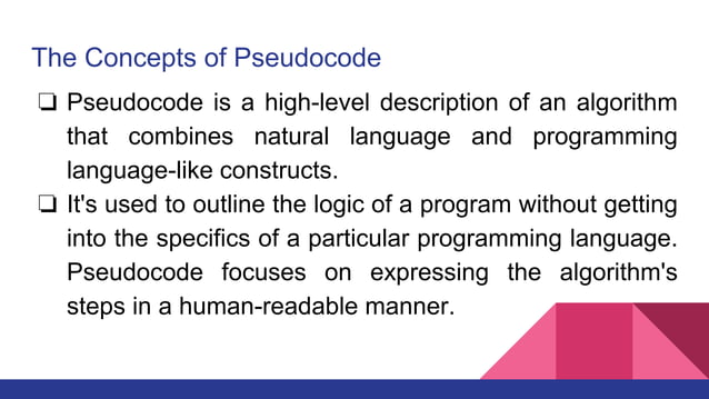 Translating Flowchart algorithm to Pseudocode Format and vice versa.pptx | Programming Languages ...