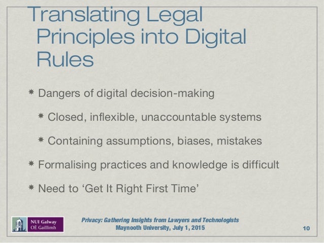 From Law to Code: Translating Legal Principles into Digital Rules