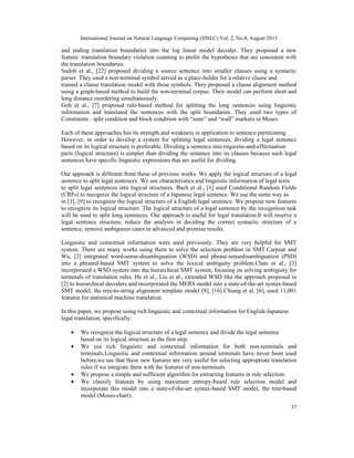 TRANSLATING LEGAL SENTENCE BY SEGMENTATION AND RULE SELECTION | PDF