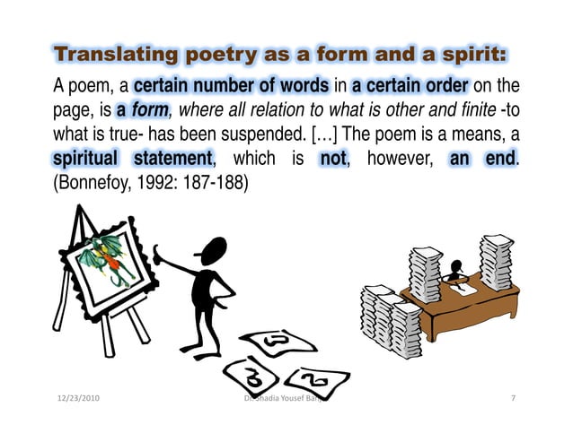 Translating poetry and its impact on the culture of the community.paper ...
